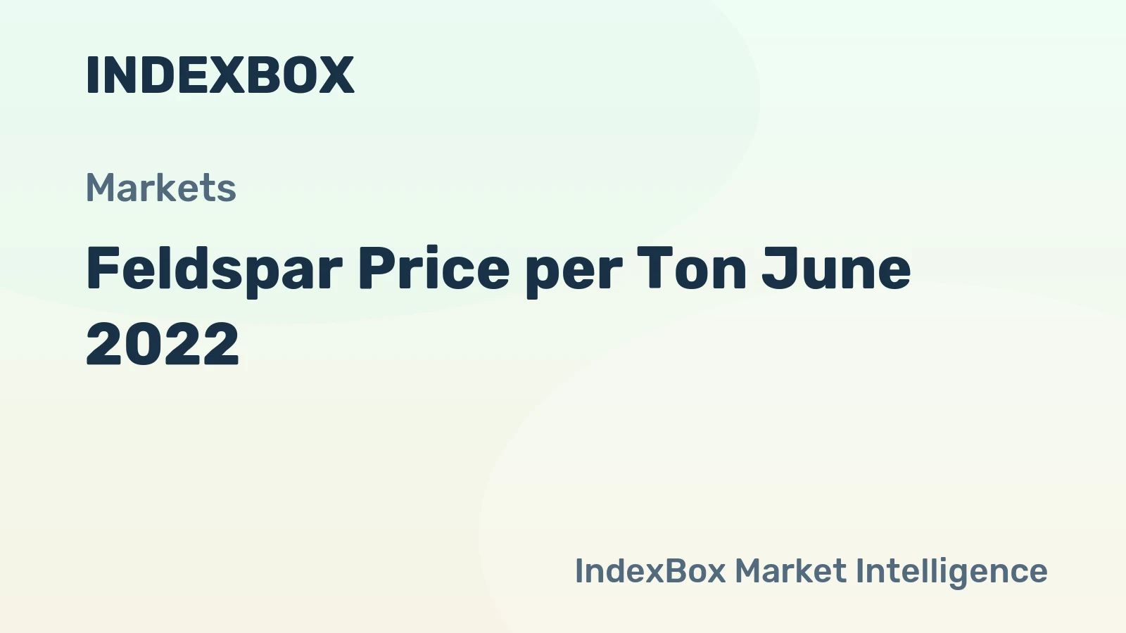 Feldspar Price per Ton June 2022