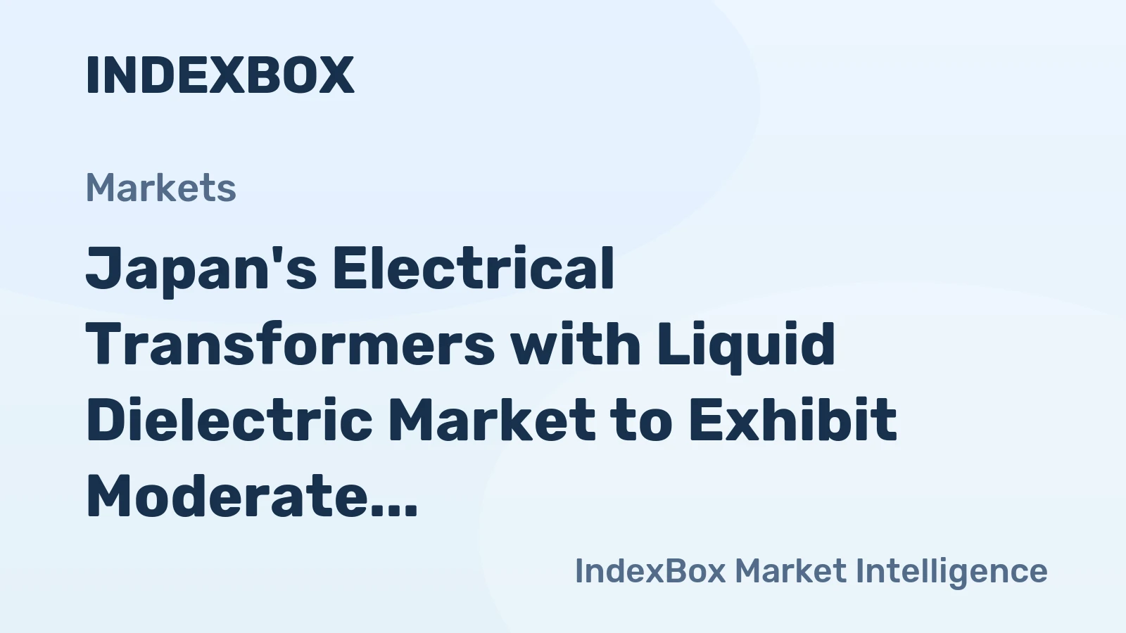 Japan's Electrical Transformers with Liquid Dielectric Market to Exhibit Moderate Growth with CAGR of +2.4% Over Next Decade