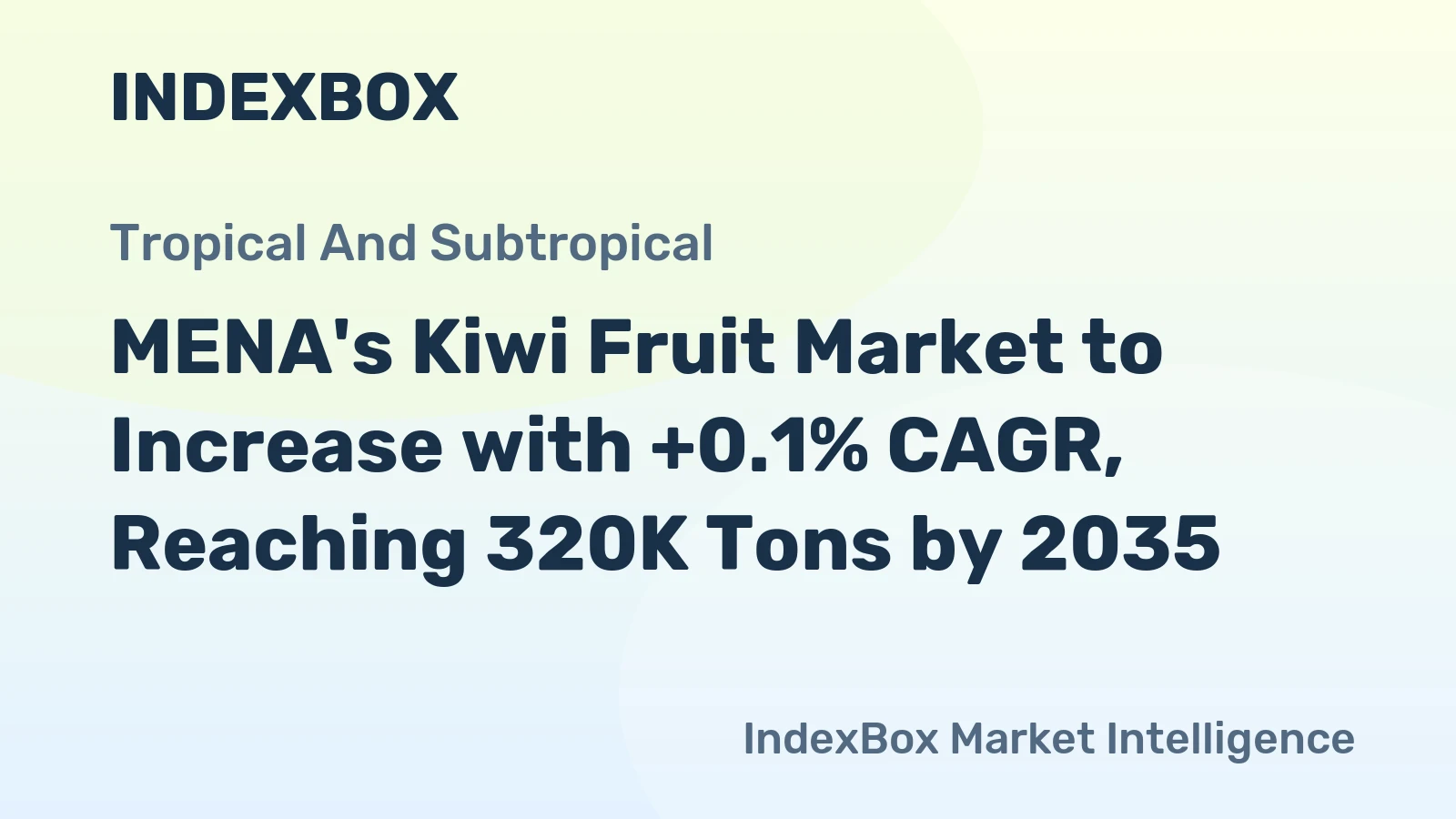 MENA's Kiwi Fruit Market to Increase with +0.1% CAGR, Reaching 320K Tons by 2035