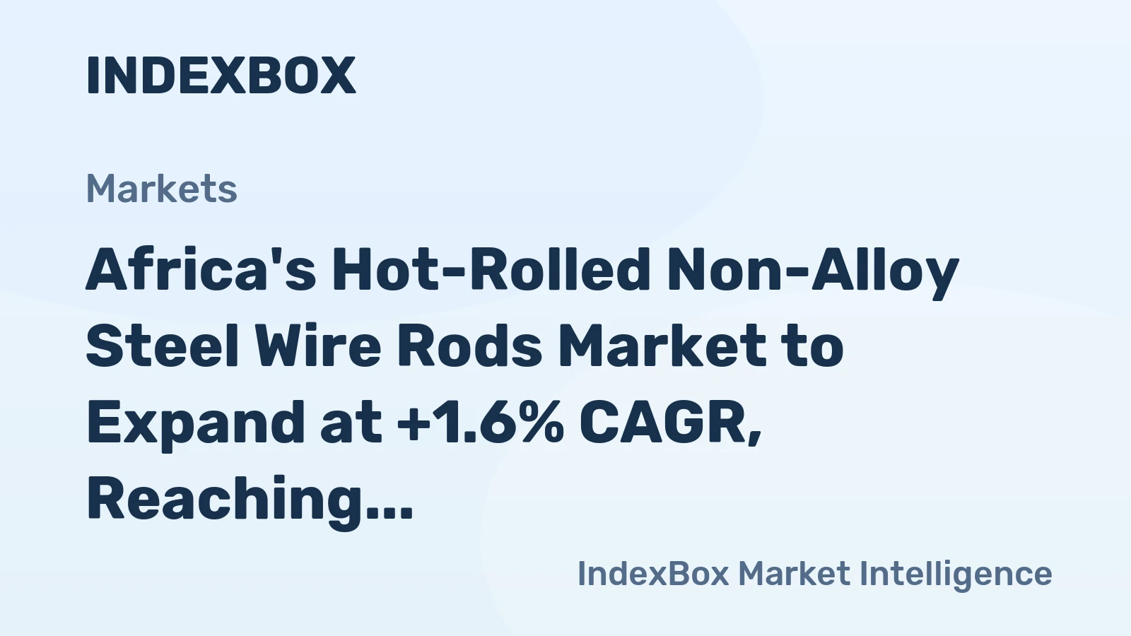 Africa's Hot-Rolled Non-Alloy Steel Wire Rods Market to Expand at +1.6% CAGR, Reaching 16M Tons by 2035