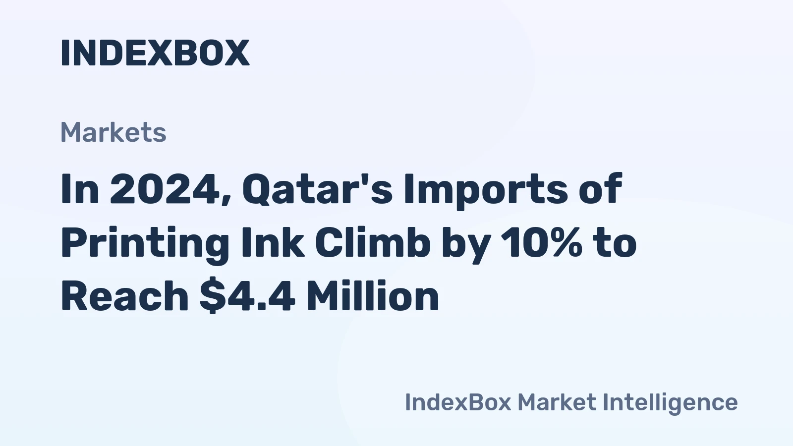 In 2024, Qatar's Imports of Printing Ink Climb by 10% to Reach $4.4 Million