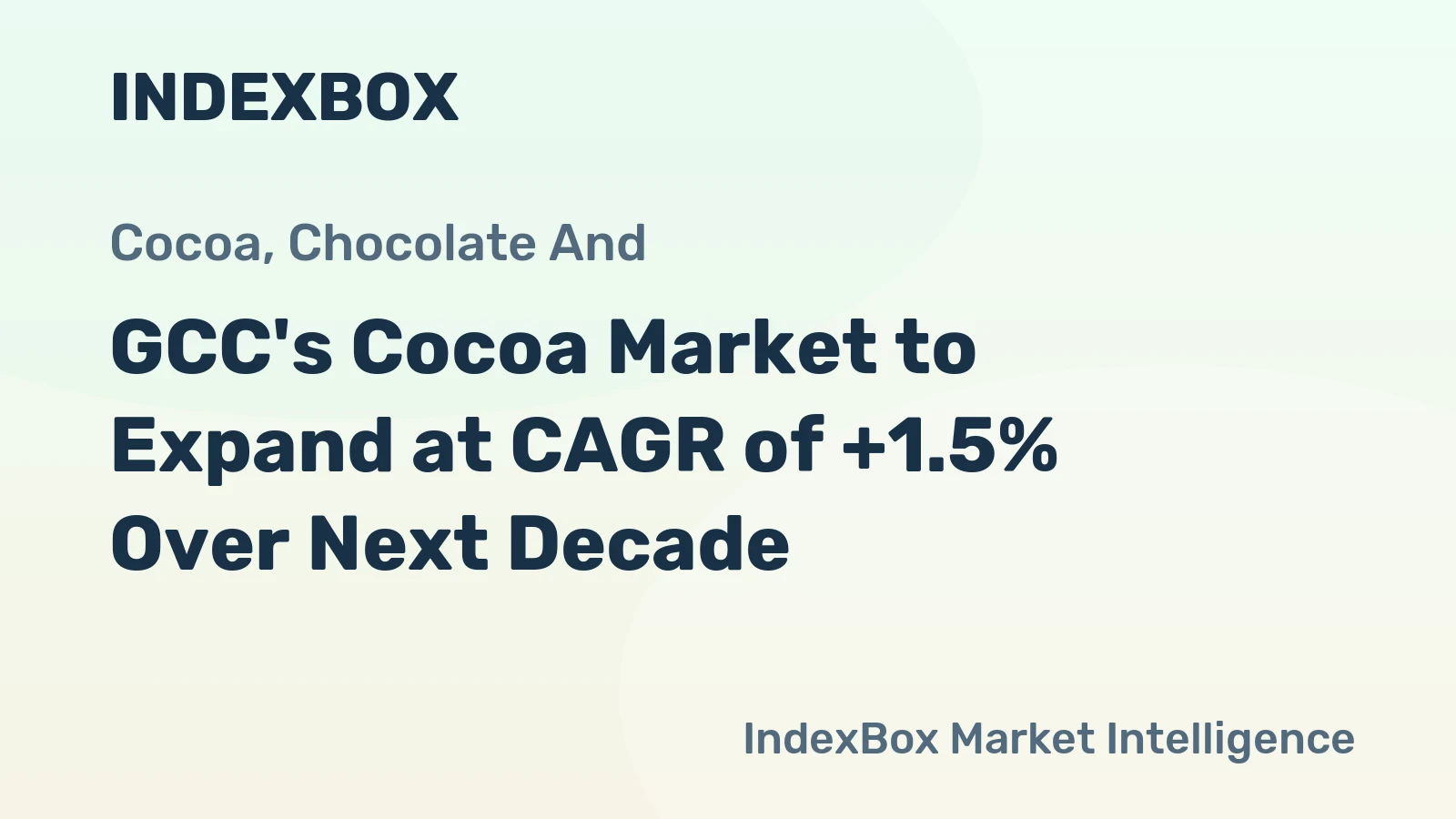 GCC's Cocoa Market to Expand at CAGR of +1.5% Over Next Decade