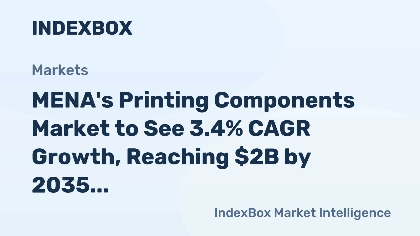 MENA's Printing Components Market to See 3.4% CAGR Growth, Reaching $2B by 2035