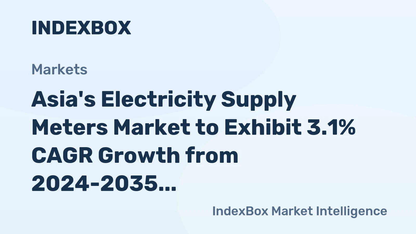 Asia's Electricity Supply Meters Market to Exhibit 3.1% CAGR Growth from 2024-2035, Reaching 228M Units