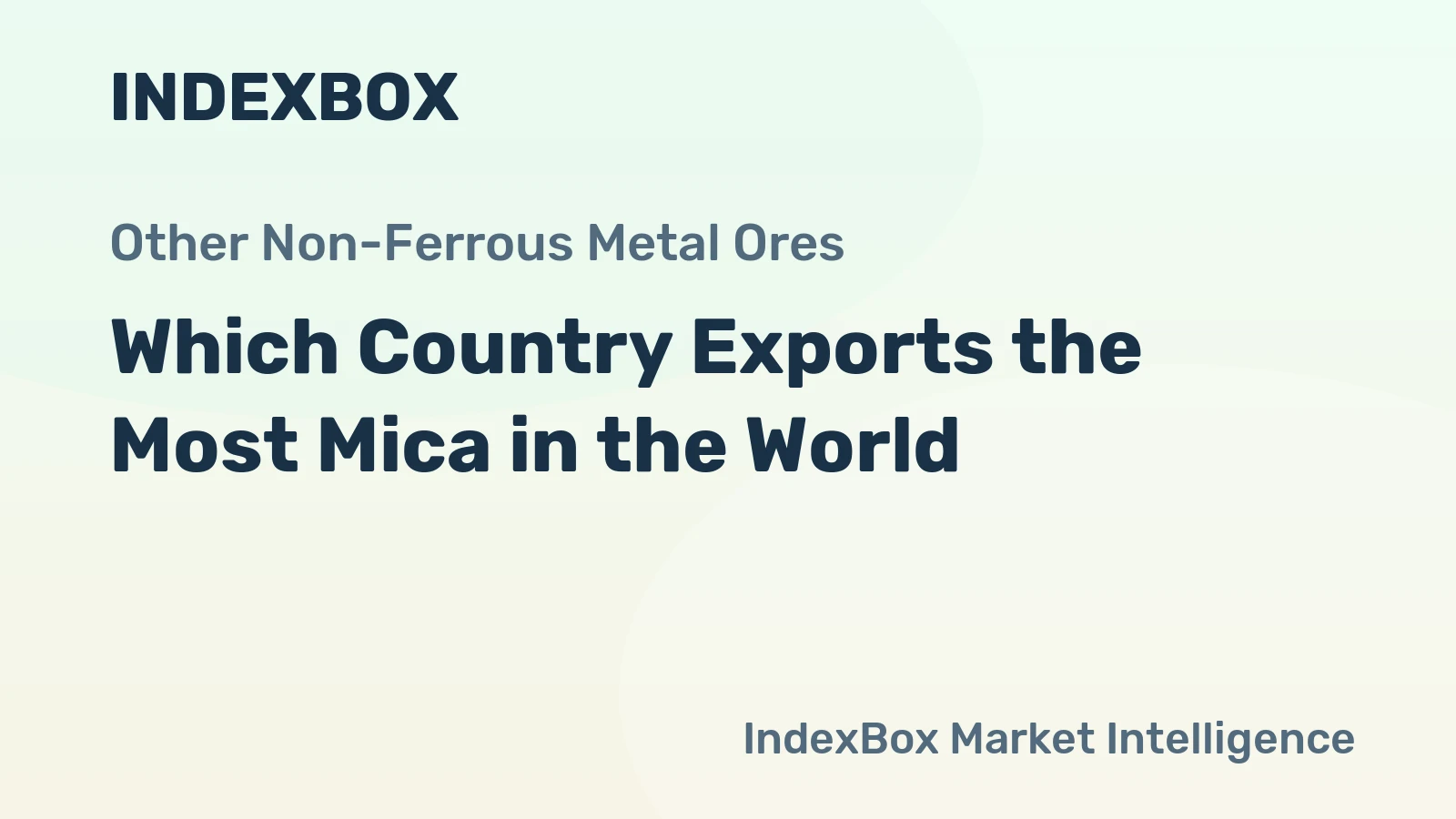 Which Country Exports the Most Mica in the World?