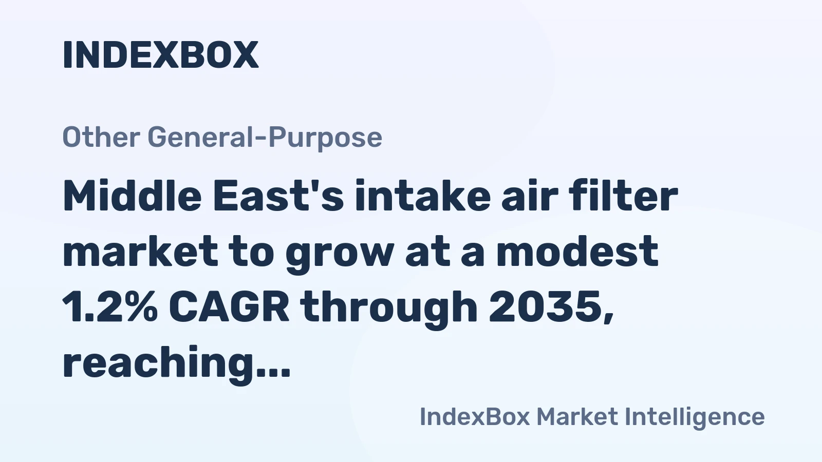 Middle East's intake air filter market to grow at a modest 1.2% CAGR through 2035, reaching 85M units, driven by sustained demand for internal combustion engine filters.