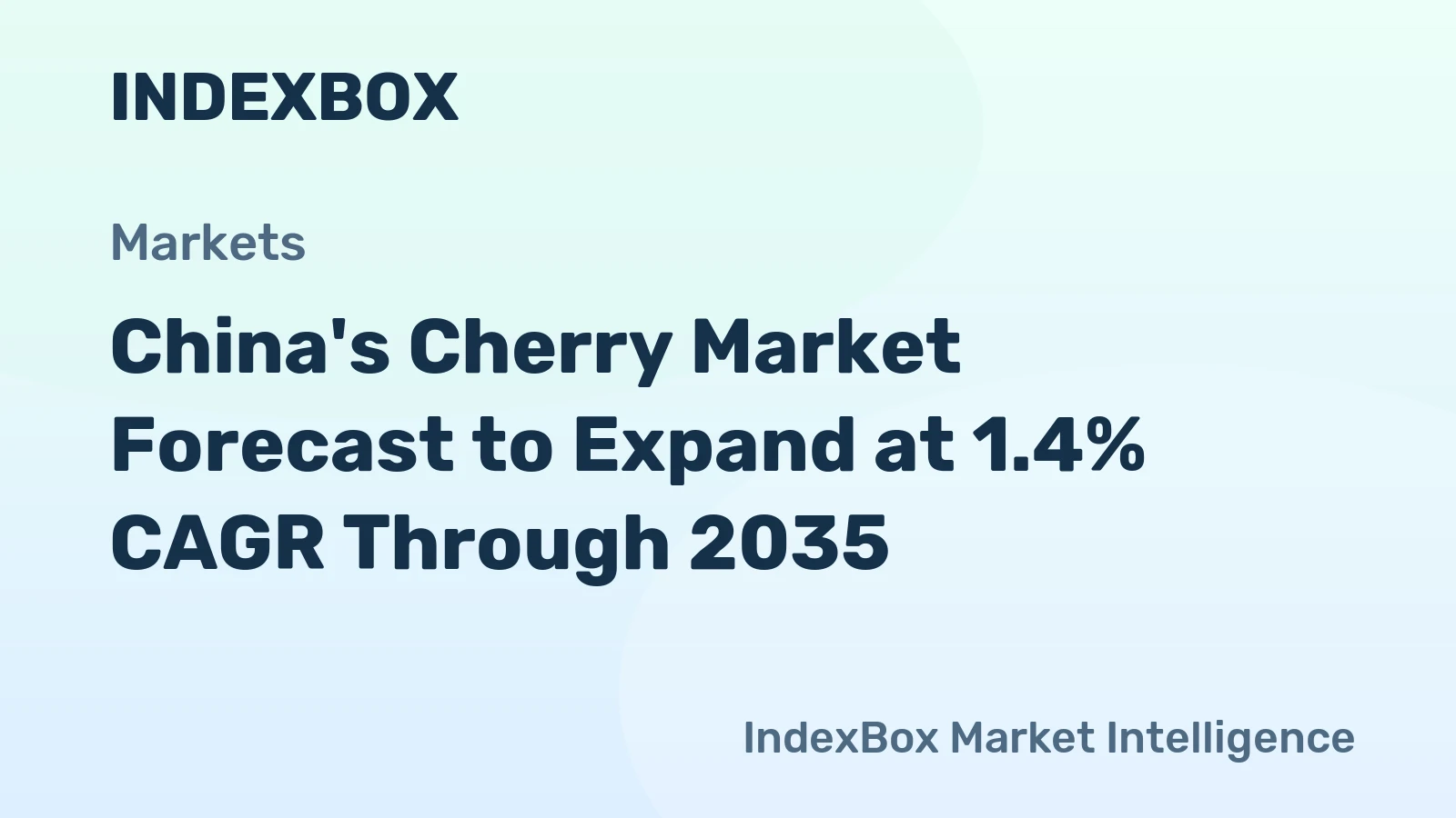 China's Cherry Market Forecast to Expand at 1.4% CAGR Through 2035