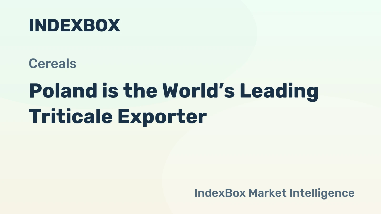 Poland is the World’s Leading Triticale Exporter
