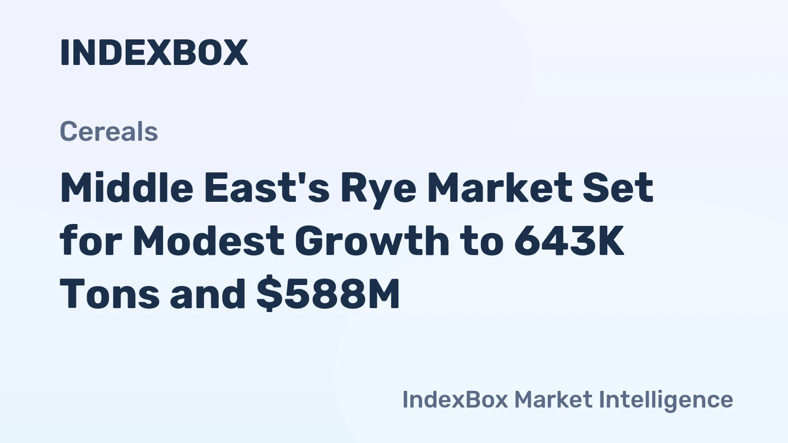 Middle East's Rye Market Set for Modest Growth to 643K Tons and $588M