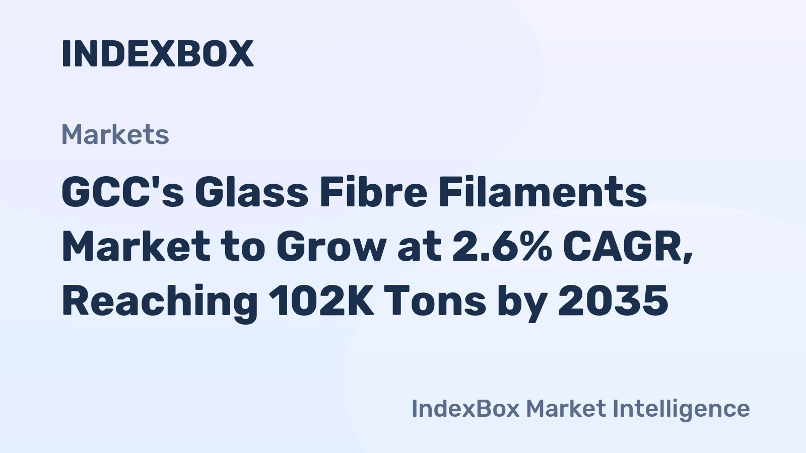 GCC's Glass Fibre Filaments Market to Grow at 2.6% CAGR, Reaching 102K Tons by 2035