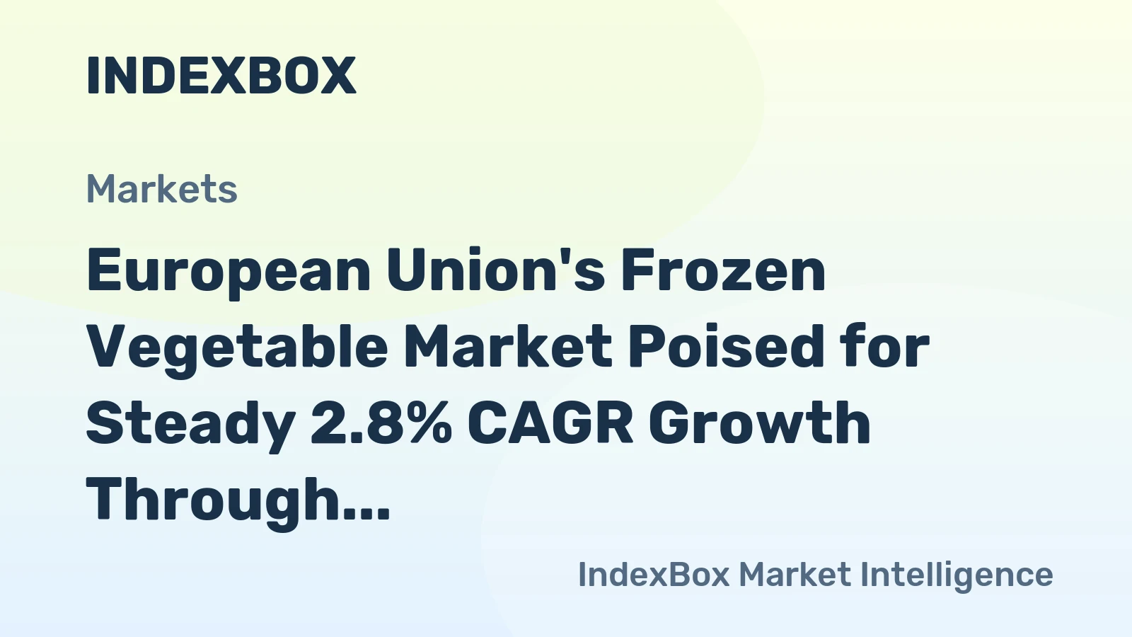 European Union's Frozen Vegetable Market Poised for Steady 2.8% CAGR Growth Through 2035