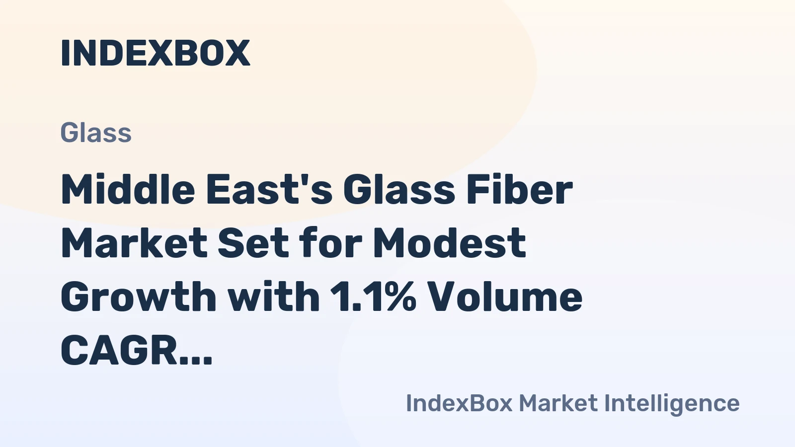 Middle East's Glass Fiber Market Set for Modest Growth with 1.1% Volume CAGR Through 2035