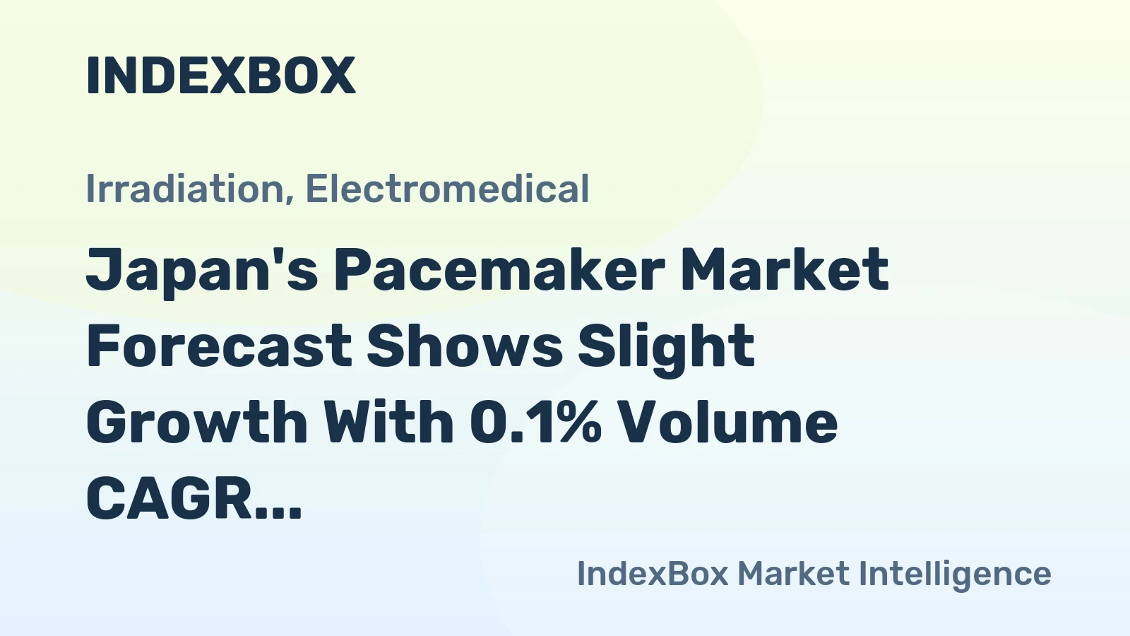 Japan's Pacemaker Market Forecast Shows Slight Growth With 0.1% Volume CAGR Through 2035