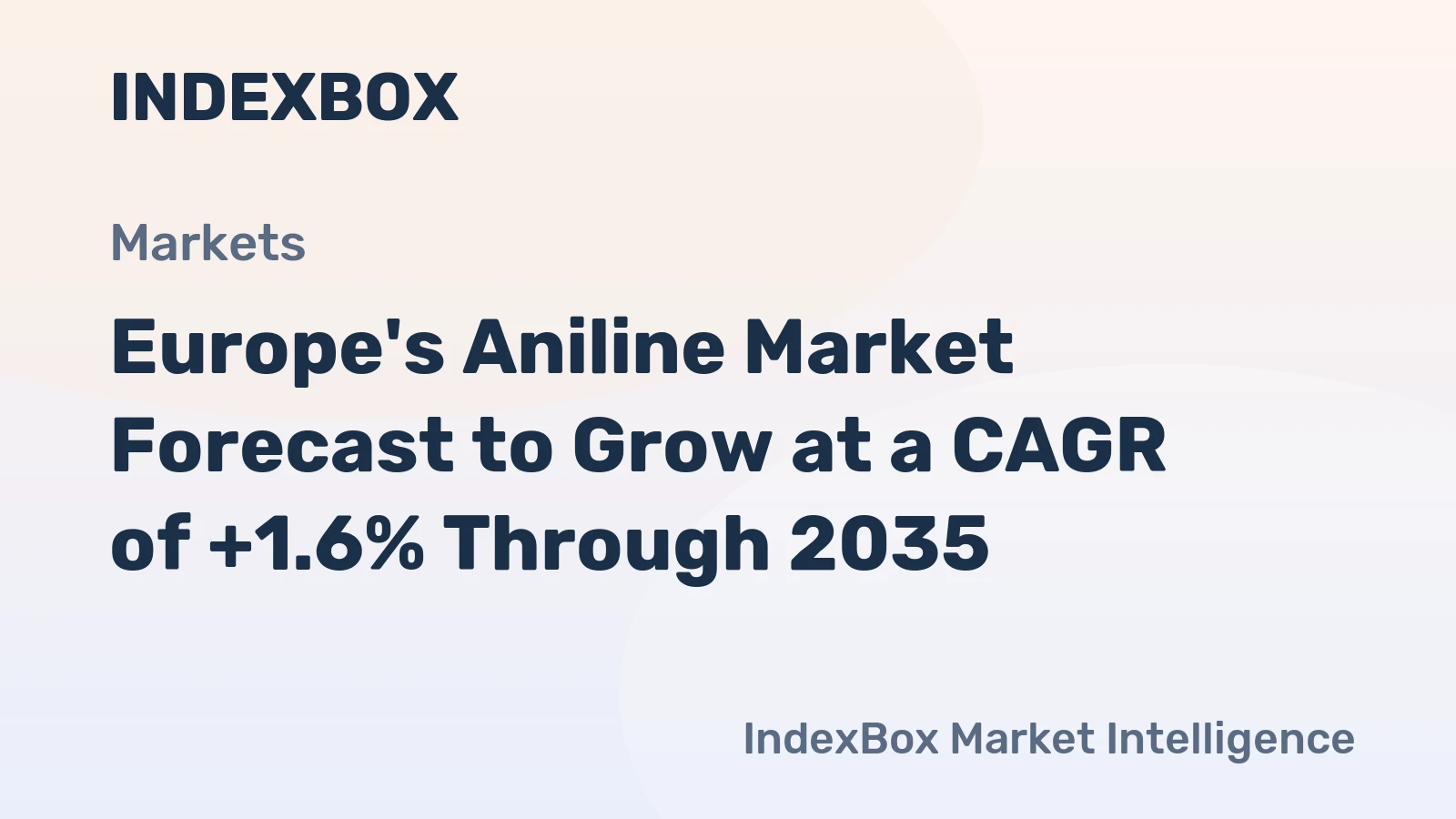 Europe's Aniline Market Forecast to Grow at a CAGR of +1.6% Through 2035