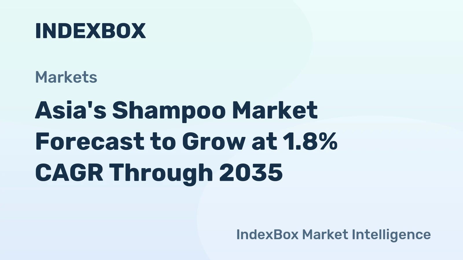 Asia's Shampoo Market Forecast to Grow at 1.8% CAGR Through 2035