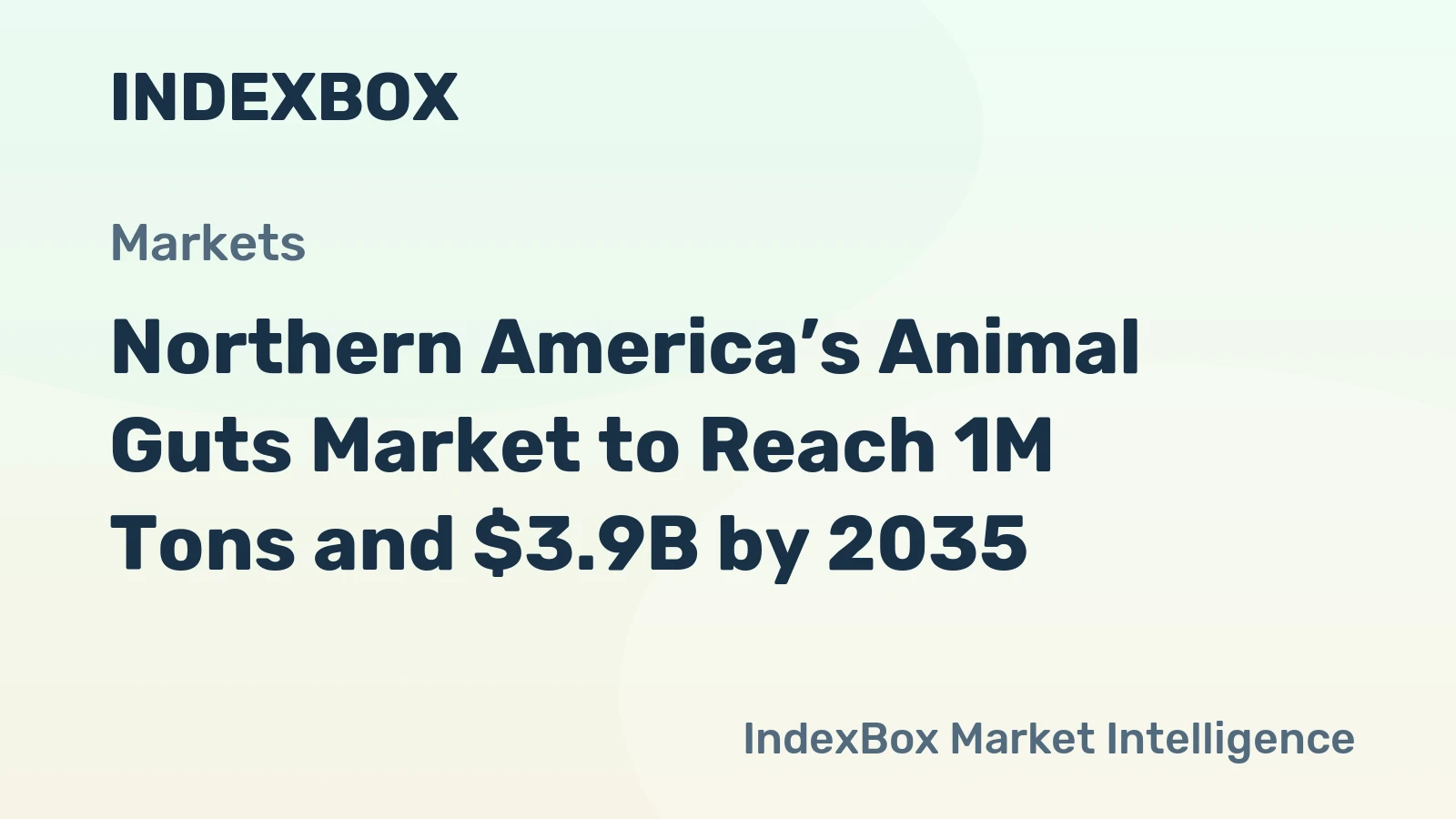 Northern America’s Animal Guts Market to Reach 1M Tons and $3.9B by 2035