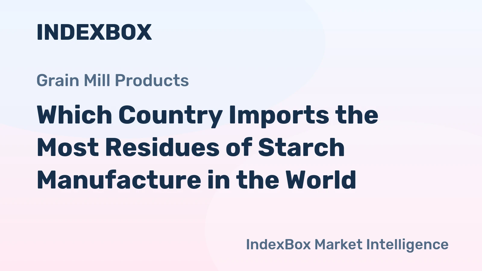 Which Country Imports the Most Residues of Starch Manufacture in the World?
