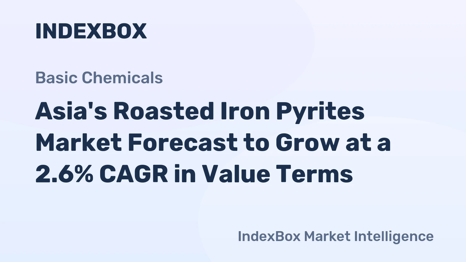 Asia's Roasted Iron Pyrites Market Forecast to Grow at a 2.6% CAGR in Value Terms