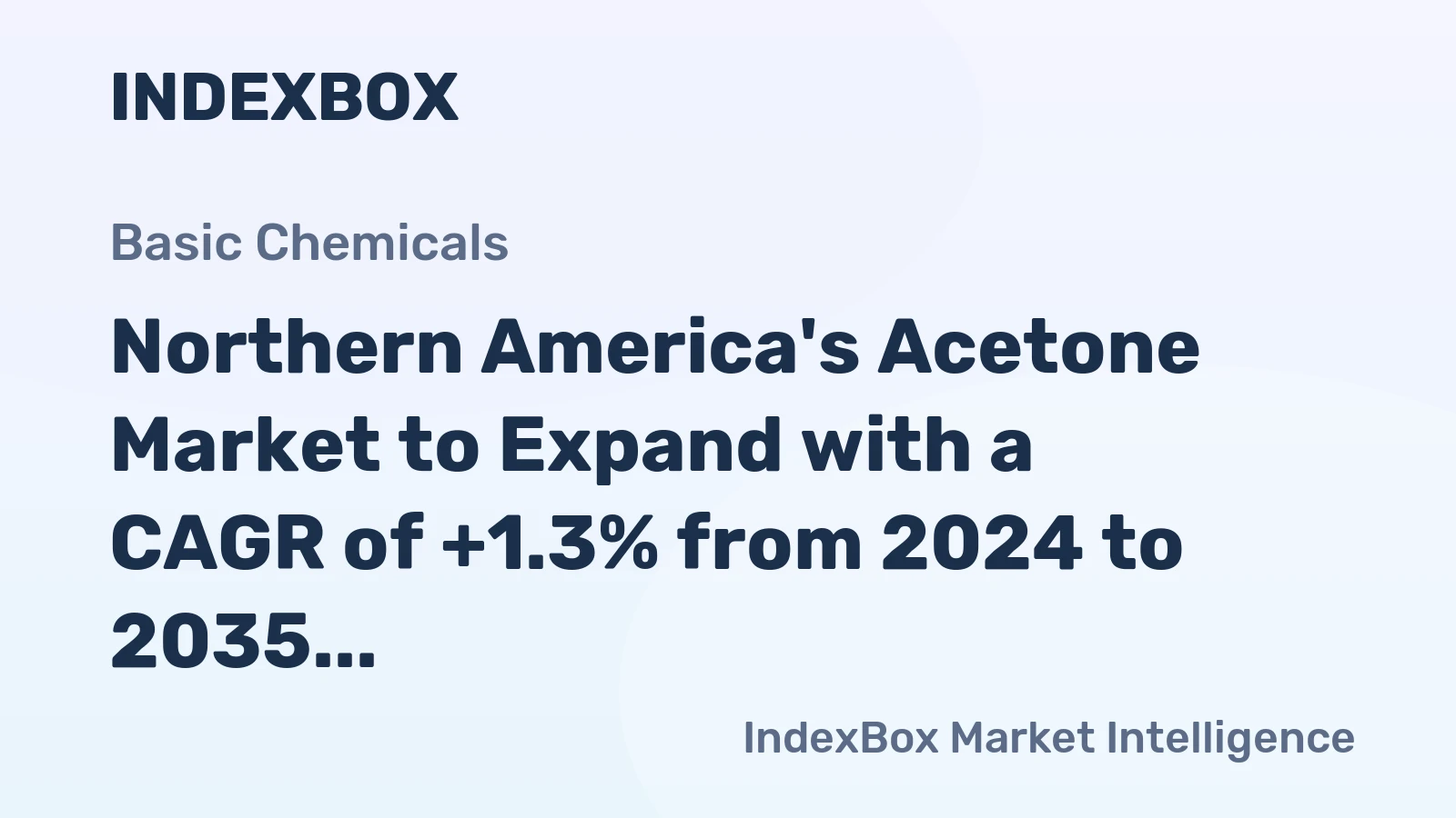 Northern America's Acetone Market to Expand with a CAGR of +1.3% from 2024 to 2035, Reaching 404K Tons