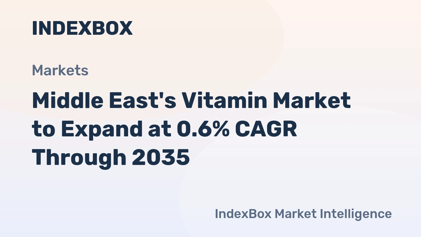 Middle East's Vitamin Market to Expand at 0.6% CAGR Through 2035