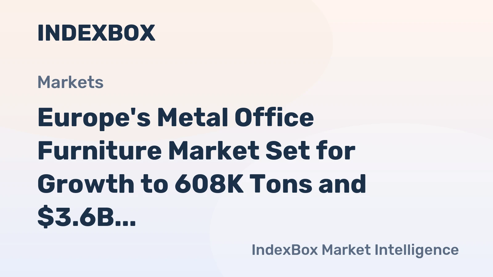 Europe's Metal Office Furniture Market Set for Growth to 608K Tons and $3.6B by 2035