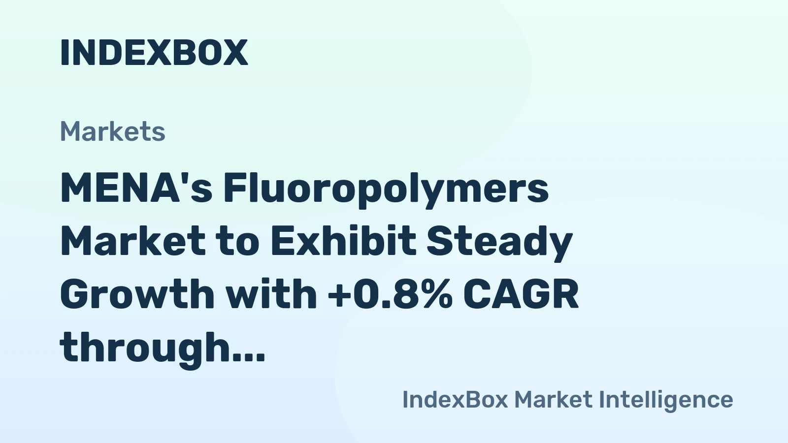 MENA's Fluoropolymers Market to Exhibit Steady Growth with +0.8% CAGR through 2035