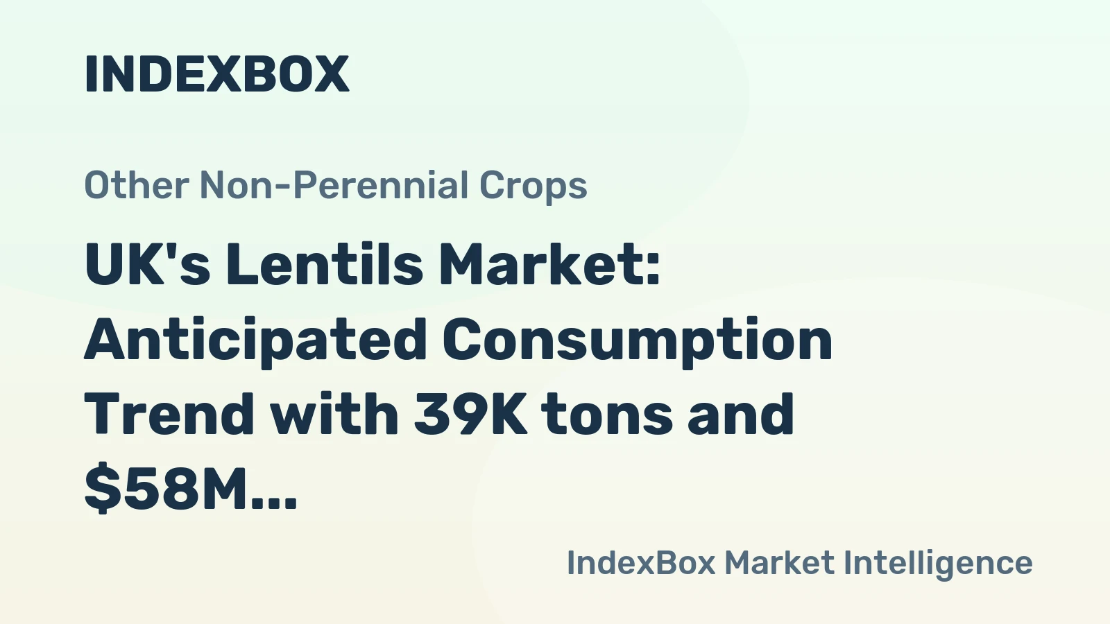 UK's Lentils Market: Anticipated Consumption Trend with 39K tons and $58M Value Projected by 2035