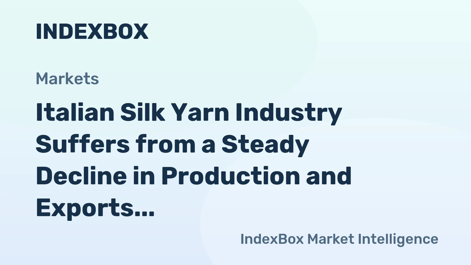 Italian Silk Yarn Industry Suffers from a Steady Decline in Production and Exports