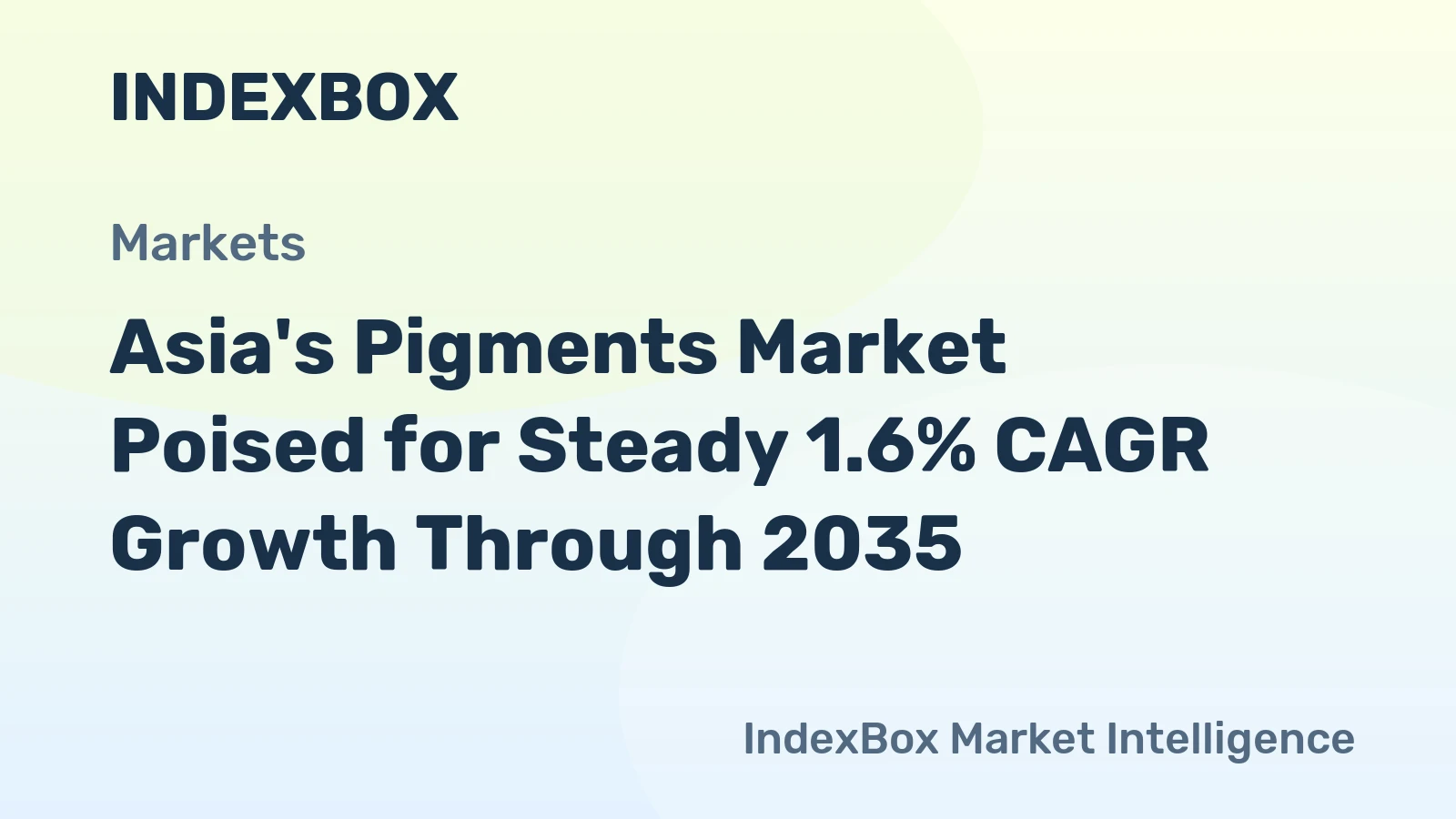 Asia's Pigments Market Poised for Steady 1.6% CAGR Growth Through 2035