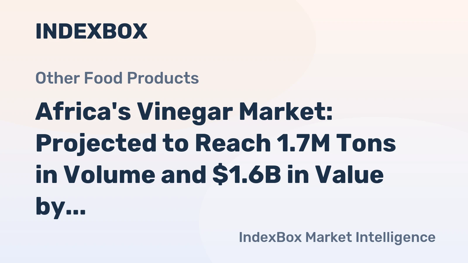 Africa's Vinegar Market: Projected to Reach 1.7M Tons in Volume and $1.6B in Value by 2035