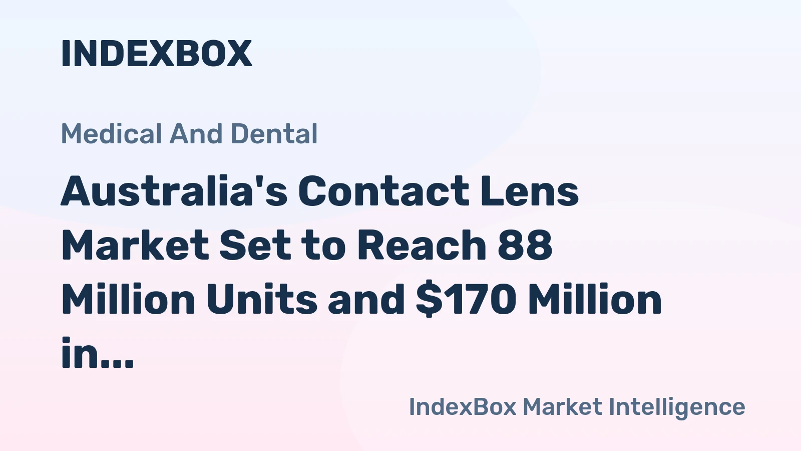 Australia's Contact Lens Market Set to Reach 88 Million Units and $170 Million in Value