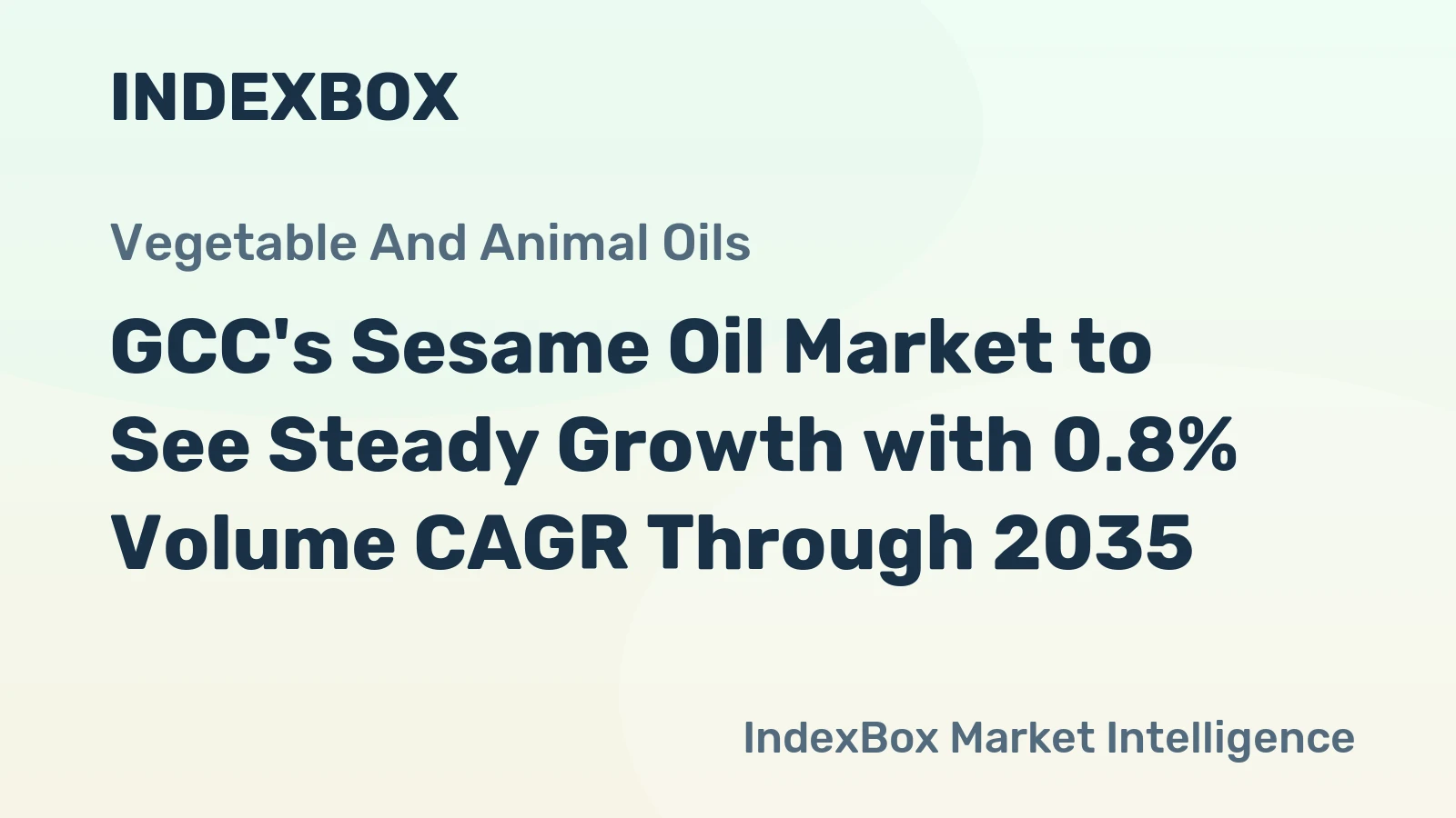 GCC's Sesame Oil Market to See Steady Growth with 0.8% Volume CAGR Through 2035