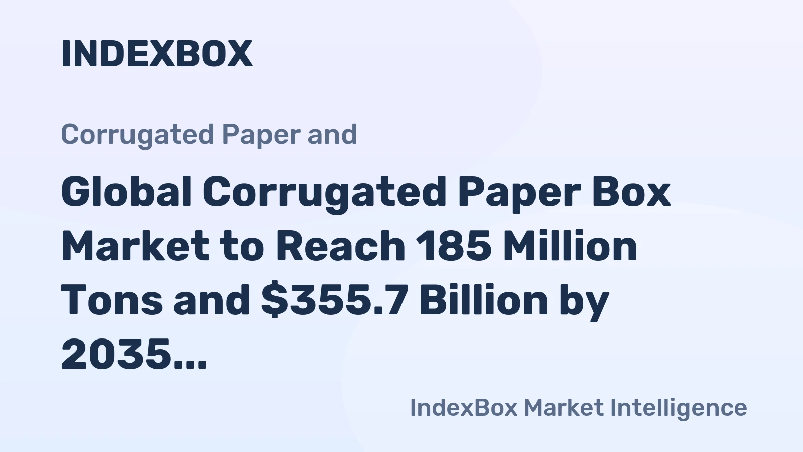 Global Corrugated Paper Box Market to Reach 185 Million Tons and $355.7 Billion by 2035