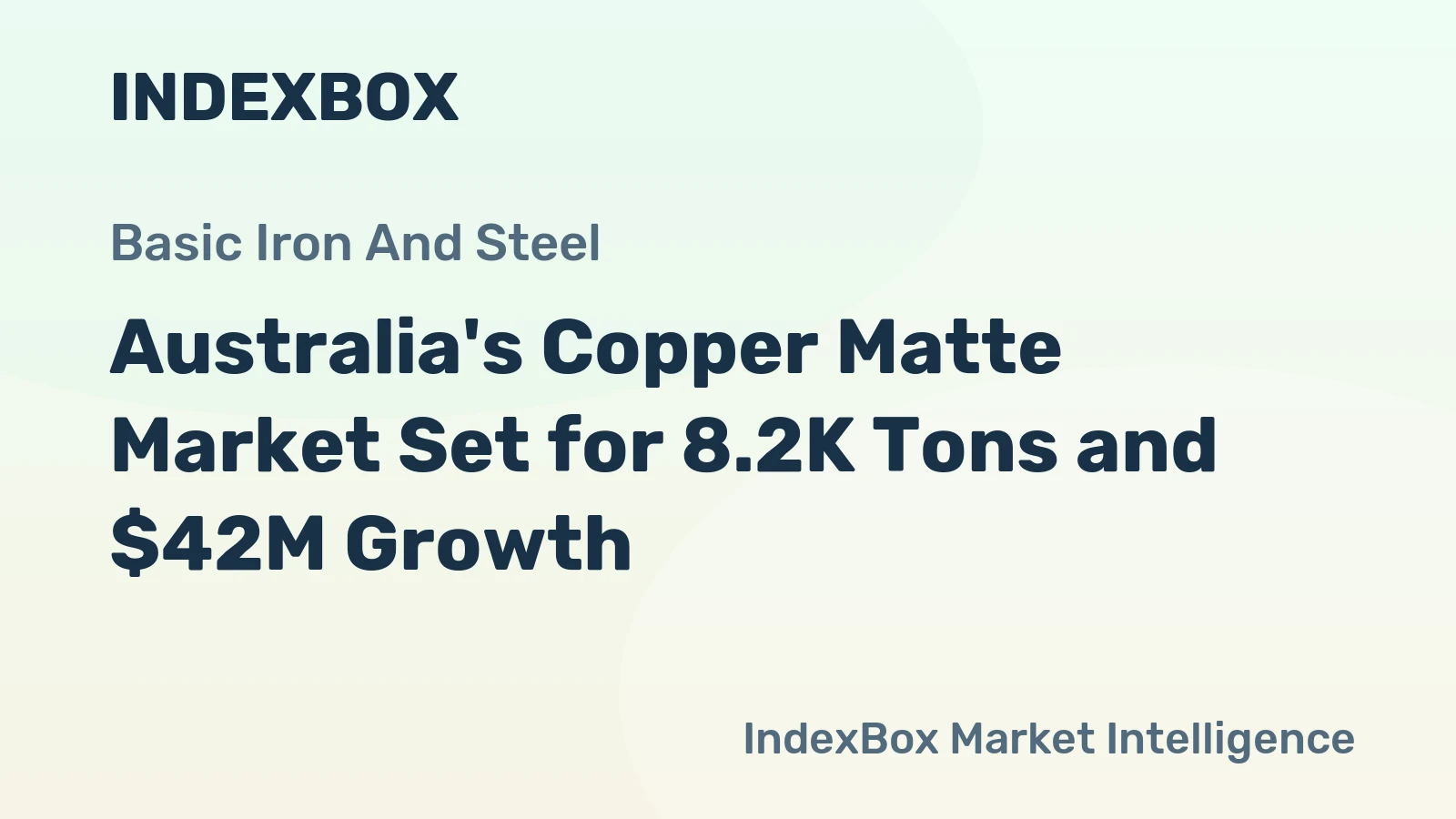 Australia's Copper Matte Market Set for 8.2K Tons and $42M Growth