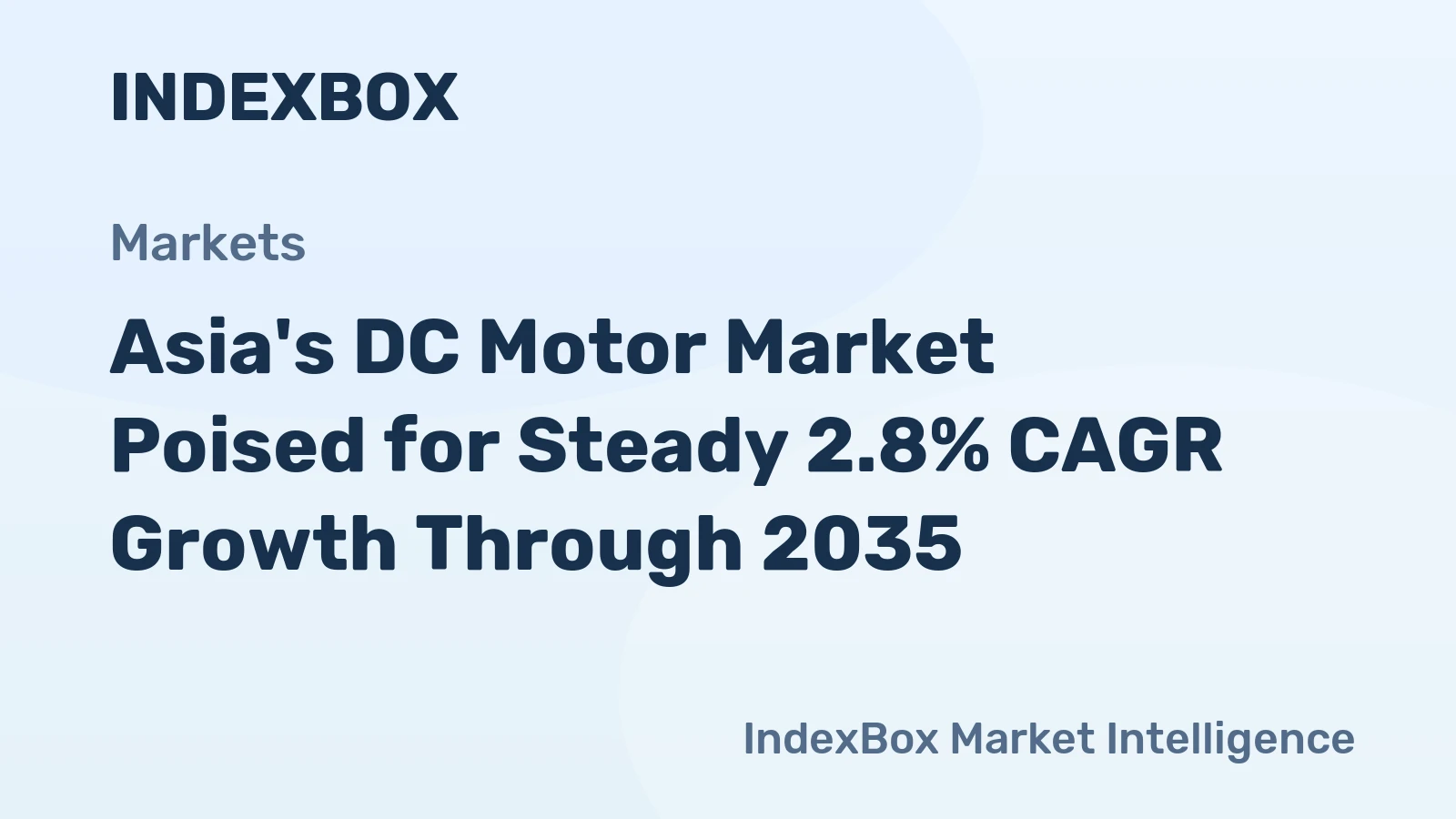 Asia's DC Motor Market Poised for Steady 2.8% CAGR Growth Through 2035
