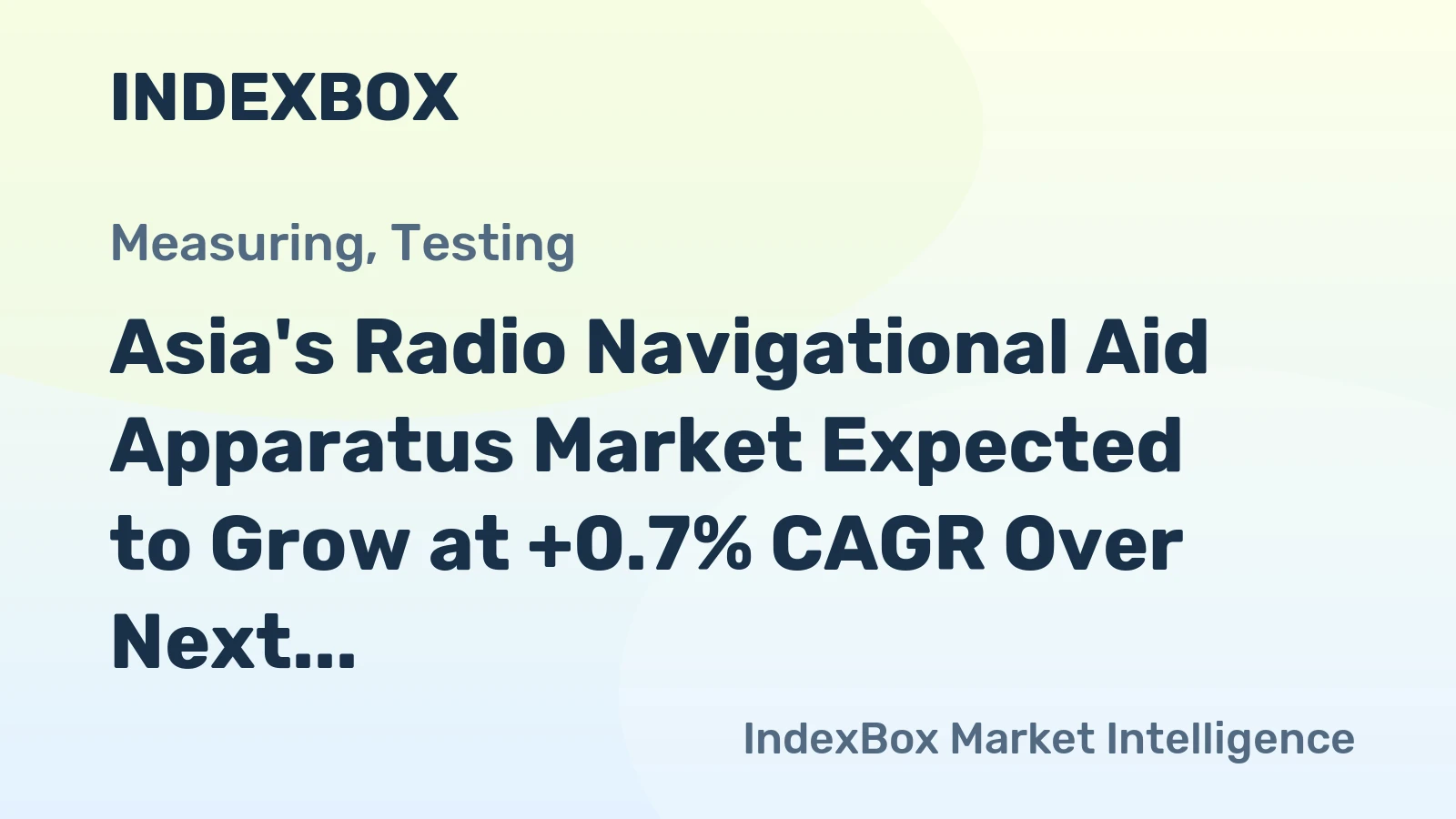 Asia's Radio Navigational Aid Apparatus Market Expected to Grow at +0.7% CAGR Over Next Decade