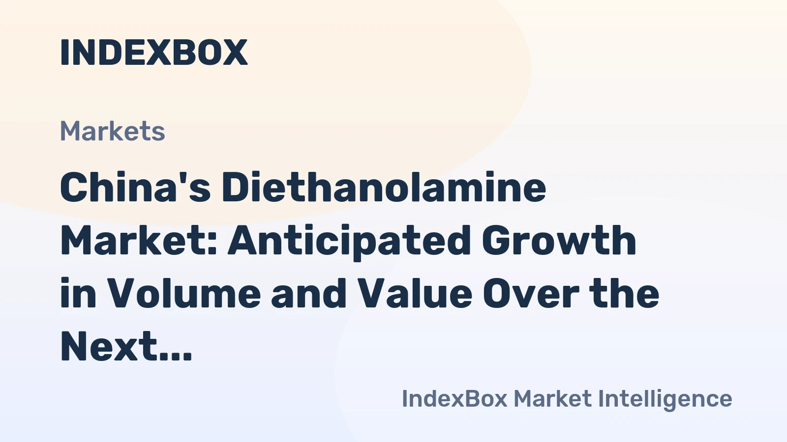 China's Diethanolamine Market: Anticipated Growth in Volume and Value Over the Next Decade