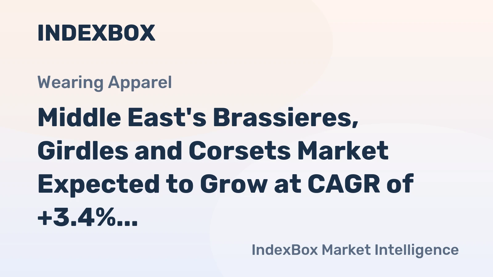 Middle East's Brassieres, Girdles and Corsets Market Expected to Grow at CAGR of +3.4% to Reach $1.7B by 2035