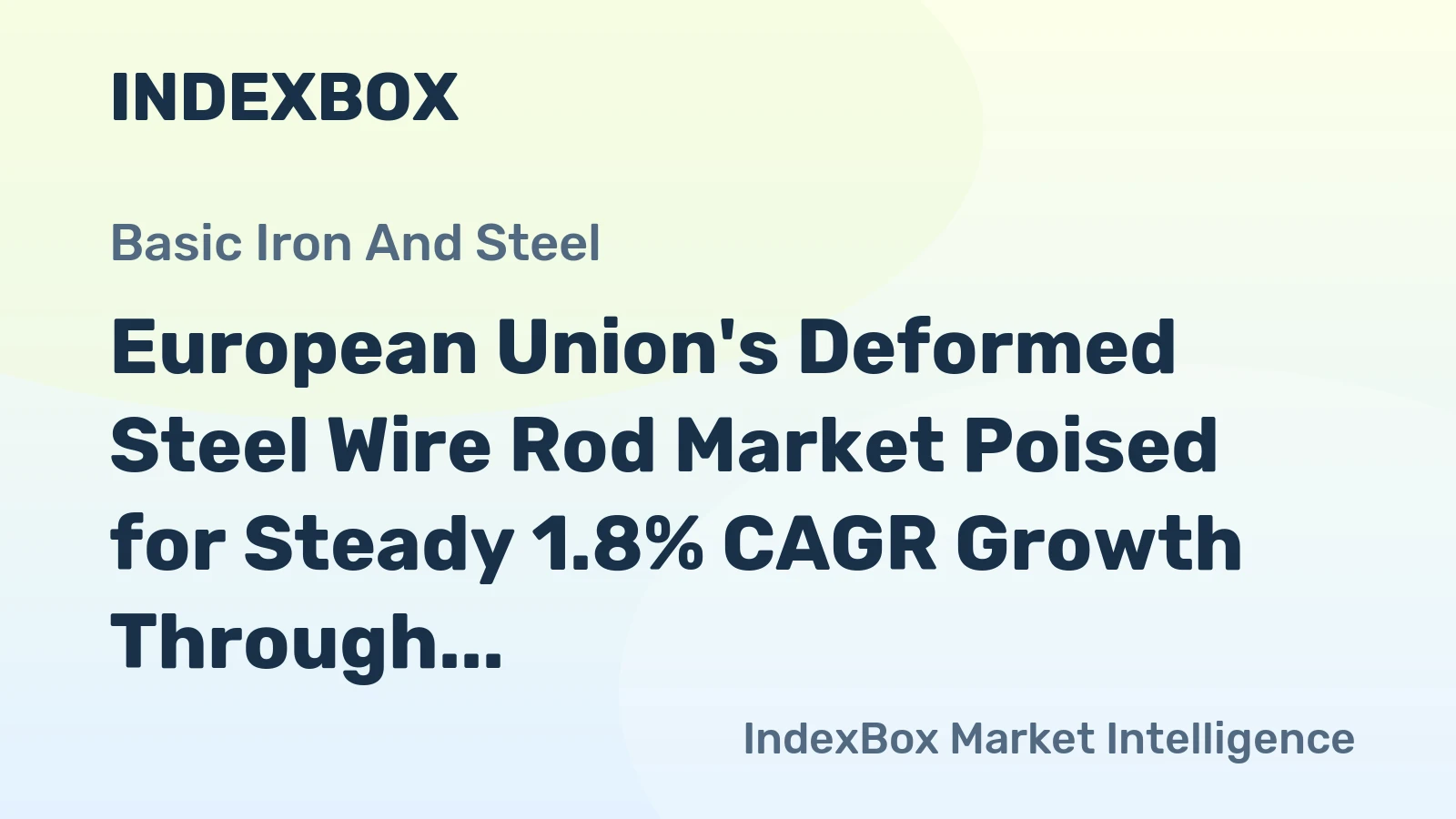 European Union's Deformed Steel Wire Rod Market Poised for Steady 1.8% CAGR Growth Through 2035