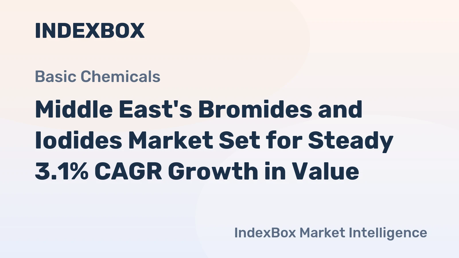 Middle East's Bromides and Iodides Market Set for Steady 3.1% CAGR Growth in Value