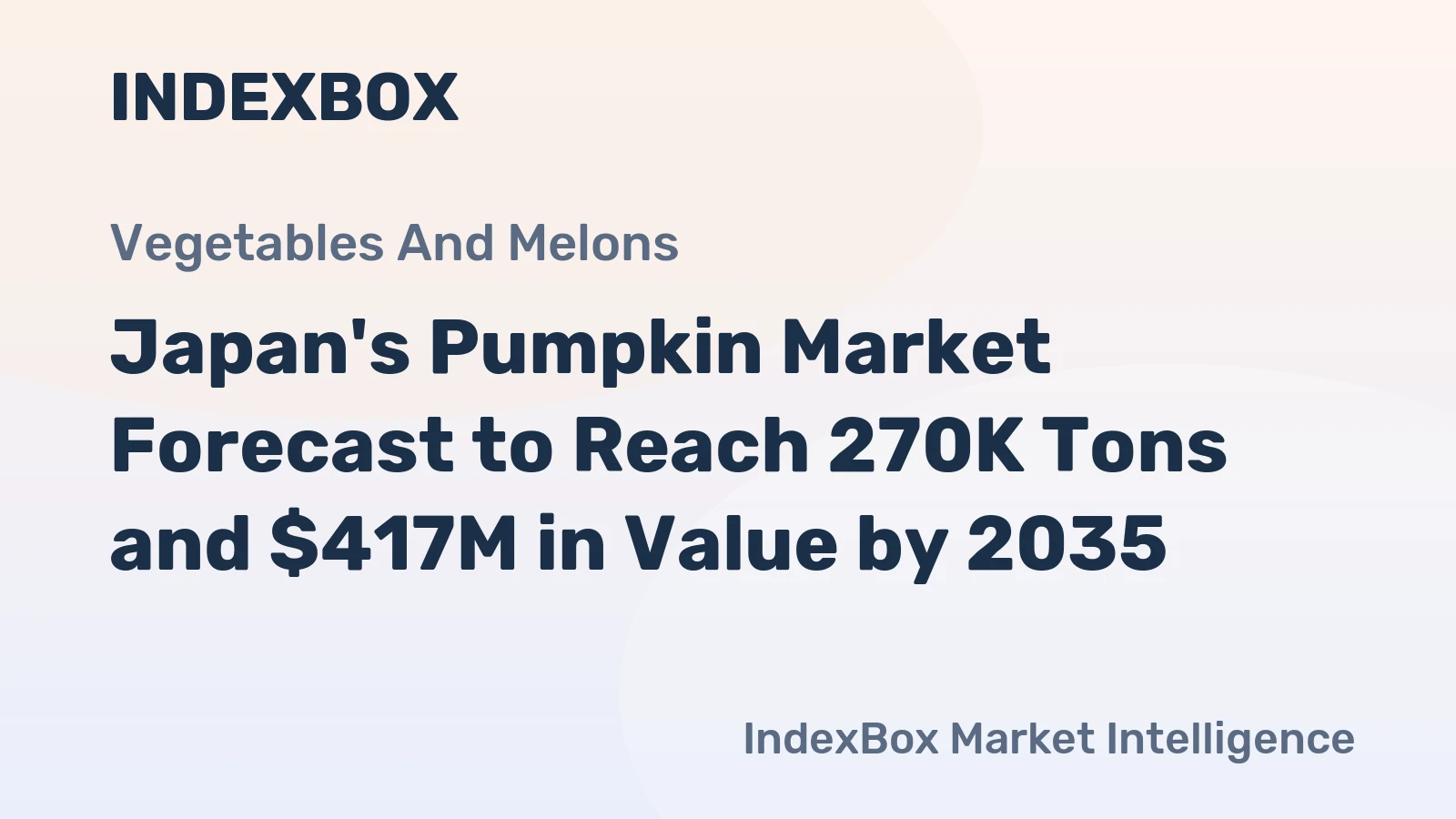 Japan's Pumpkin Market Forecast to Reach 270K Tons and $417M in Value by 2035