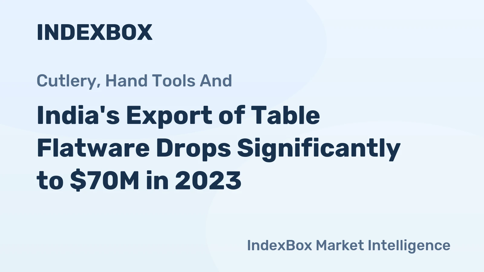 India's Export of Table Flatware Drops Significantly to $70M in 2023