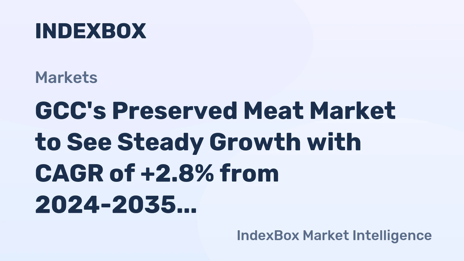 GCC's Preserved Meat Market to See Steady Growth with CAGR of +2.8% from 2024-2035