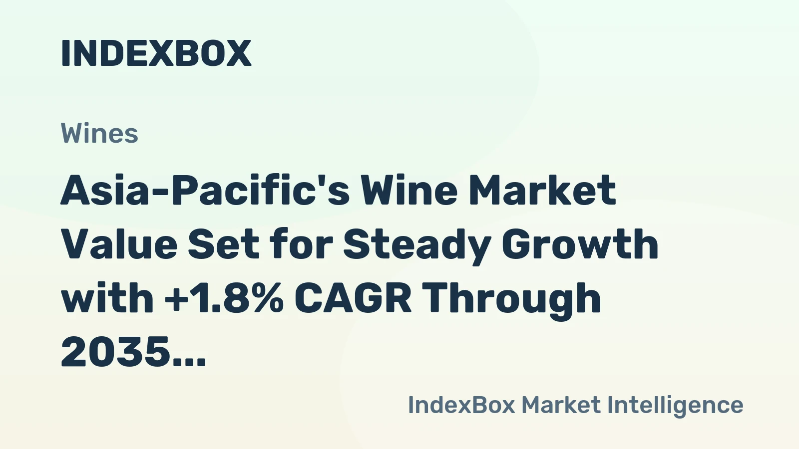 Asia-Pacific's Wine Market Value Set for Steady Growth with +1.8% CAGR Through 2035