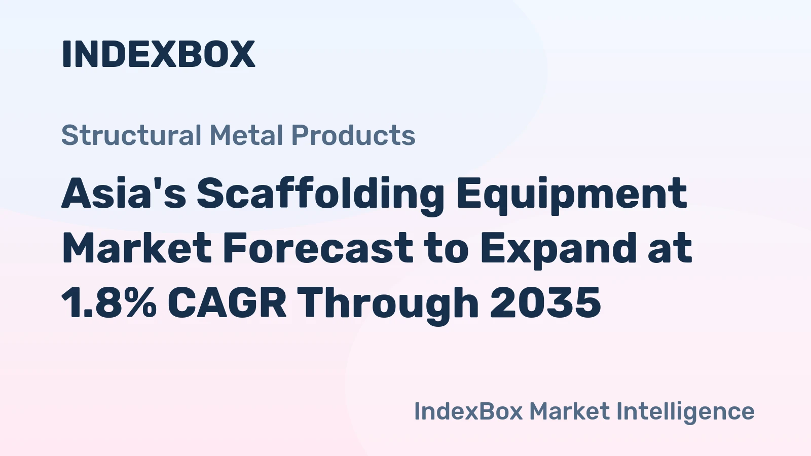 Asia's Scaffolding Equipment Market Forecast to Expand at 1.8% CAGR Through 2035