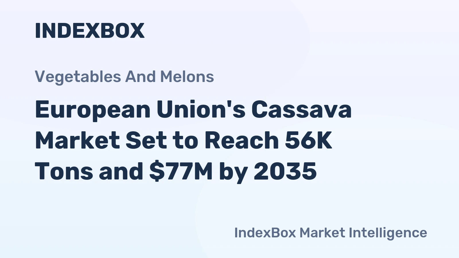 European Union's Cassava Market Set to Reach 56K Tons and $77M by 2035