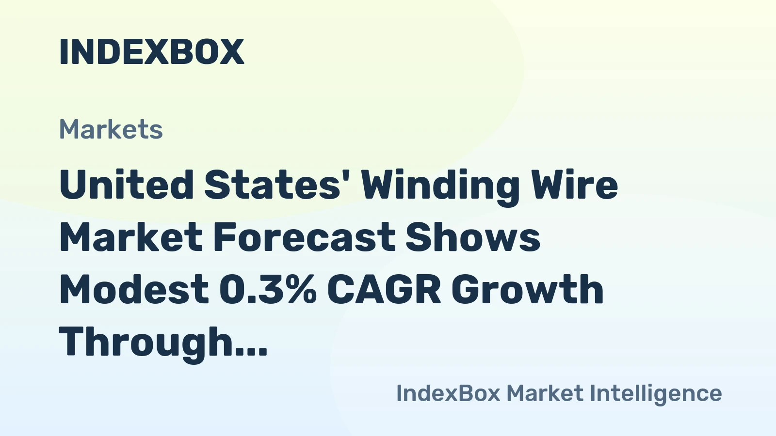 United States' Winding Wire Market Forecast Shows Modest 0.3% CAGR Growth Through 2035