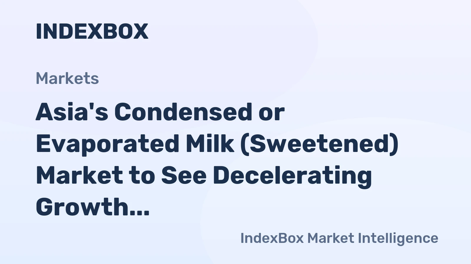 Asia's Condensed or Evaporated Milk (Sweetened) Market to See Decelerating Growth at +1.2% CAGR, Reaching $1.8B by 2035