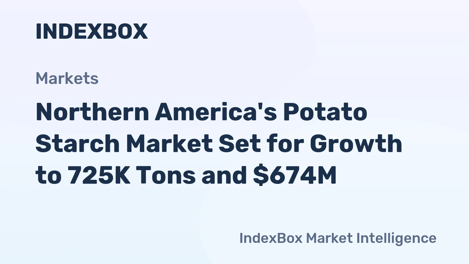 Northern America's Potato Starch Market Set for Growth to 725K Tons and $674M