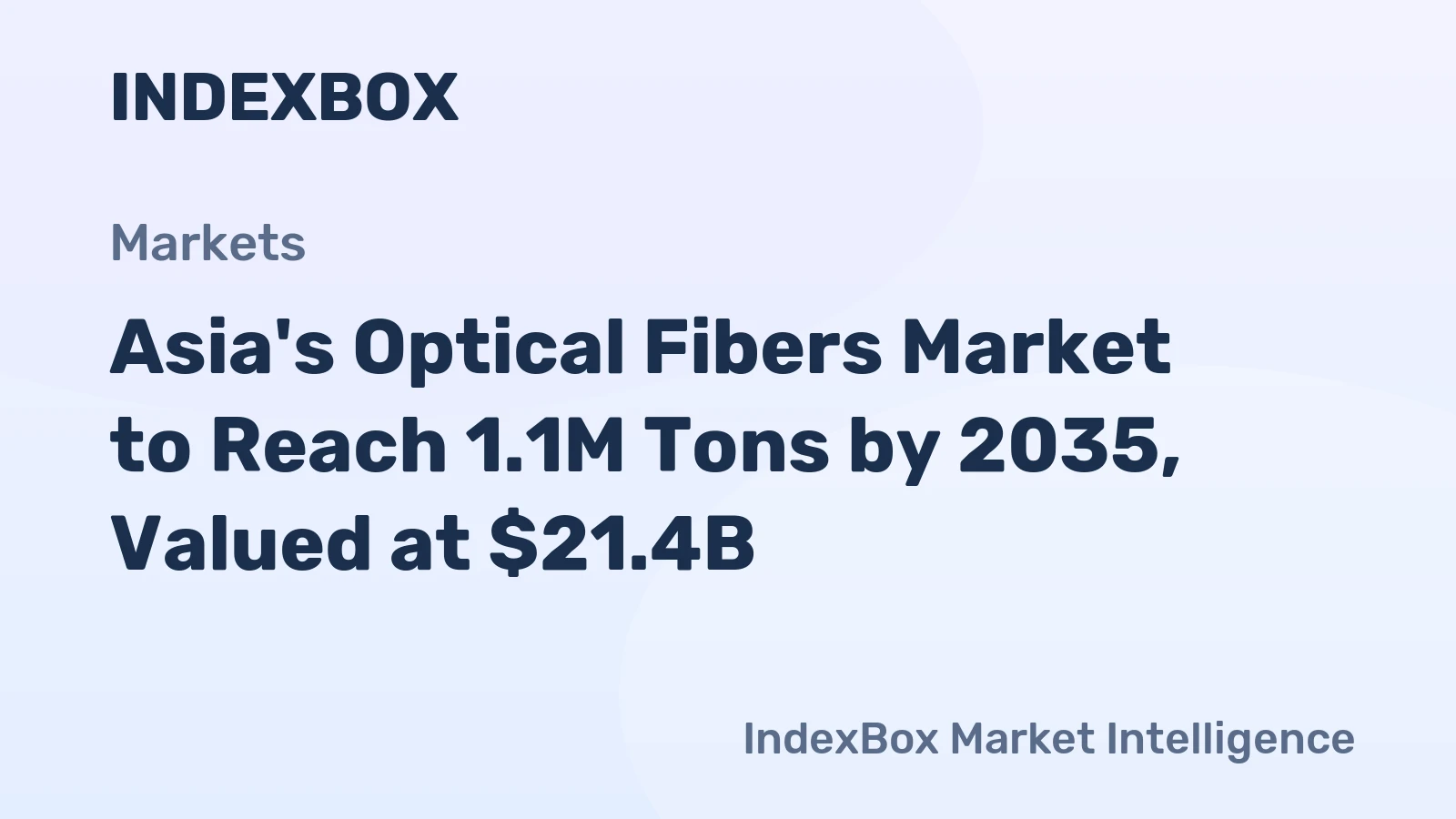 Asia's Optical Fibers Market to Reach 1.1M Tons by 2035, Valued at $21.4B
